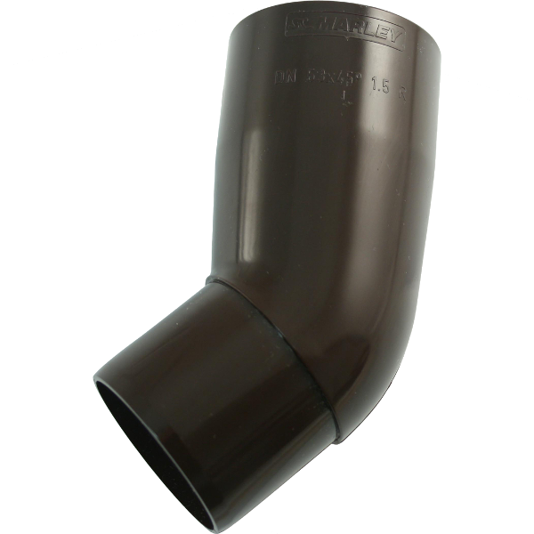 Marley ˝simplex˝ 45 fokos csőív,barna 50 mm - Ereszcsatorna