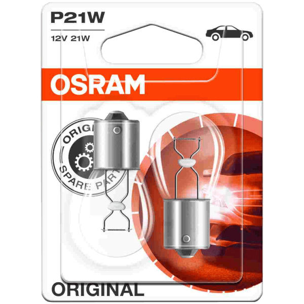 FÉKLÁMPA P21W 12V/21W OSRAM BA15S BLISZTER 2DB - Autófelszerelés