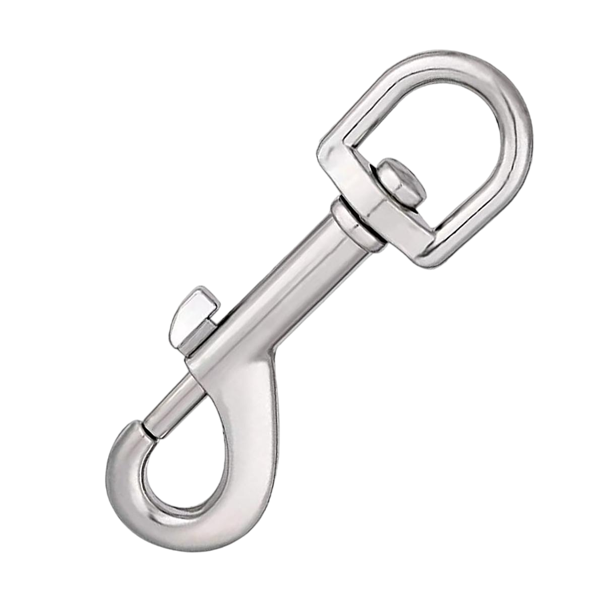 JKH sb karabíner+forgó rugós nikkel 70mm - Lánc- és kötél