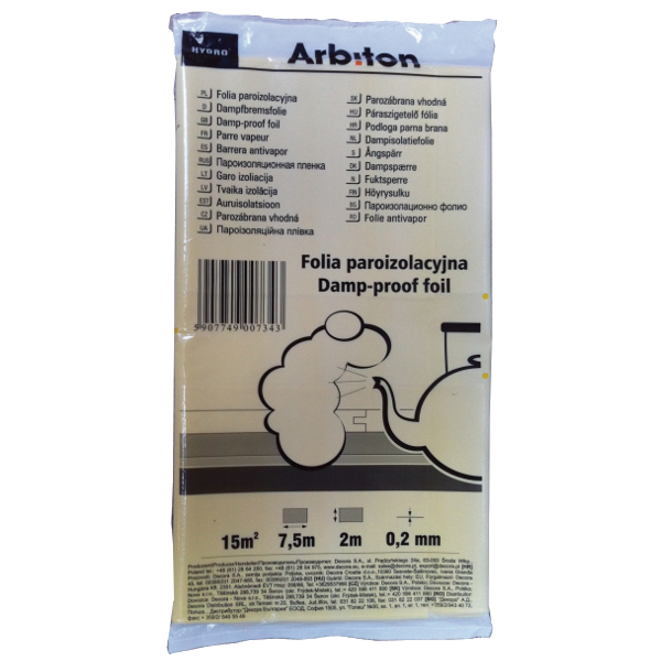Arbiton hydro párazáró fólia 0,2mm 2x7,5m 15m2/csomag