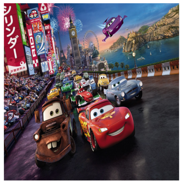 FOTÓTAPÉTA DISNEY CARS RACE 254X184CM - Fotótapéta - Festék,