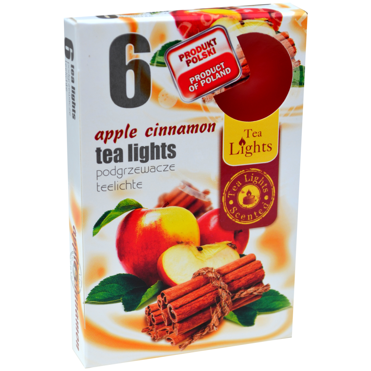 Illatos teamécses 6db-os alma-fahéj - Gyertya, mécses és tartó