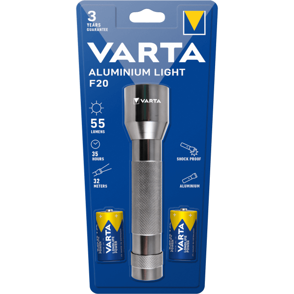 Varta multi led alumínium light f20 elemlámpa 55lm 35h 2xc