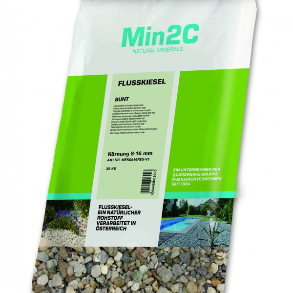 Min2c folyami kavics színes sötét 8-16mm, 25kg - Térkő