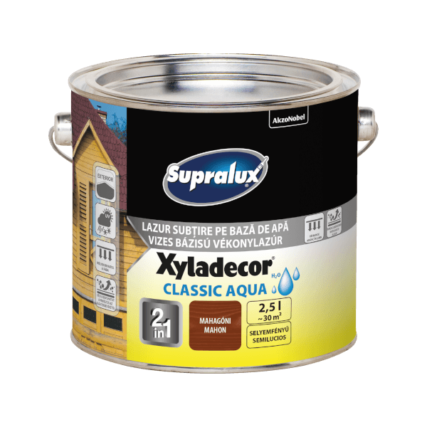 SUPRALUX XYLADECOR CLASSIC AQUA MAHAGÓNI 2.5 L - Lazúr - Festék,