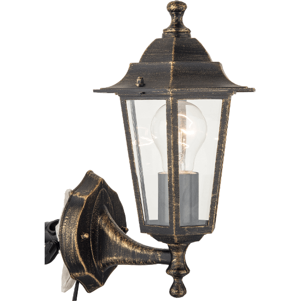 FITLIFE KÜLTÉRI FALIKAR E27 60W IP44 FELFELÉ ÁLLÓ BRONZ