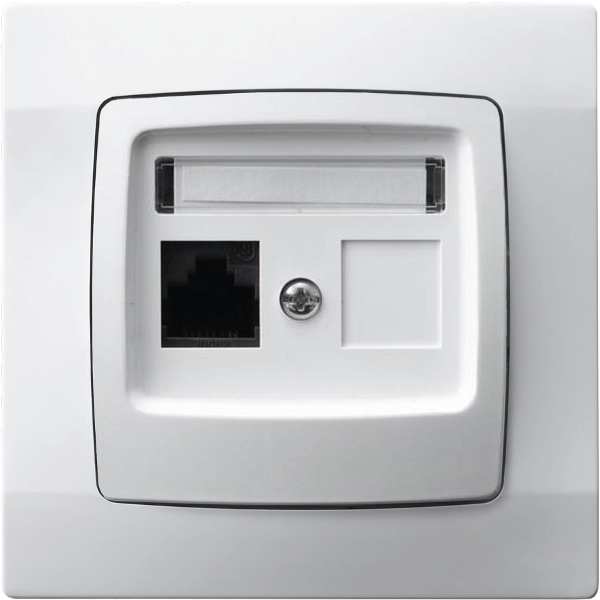 MENTAVILL KÁRÓ RJ45×1 CSATLAKOZÓALJZAT FEHÉR - Csatlakozóaljzat