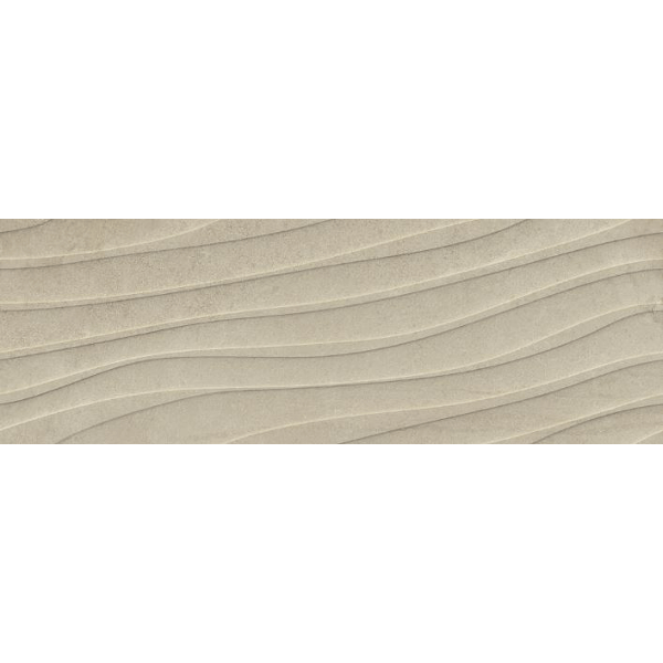 MIXIT DEKOR CSEMPE 30X90CM, BÉZS MATT, HULLÁMOS 3D - Dekorcsempe