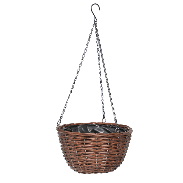 Függő kaspó 30 cm, fonott vessző - Virágcserép