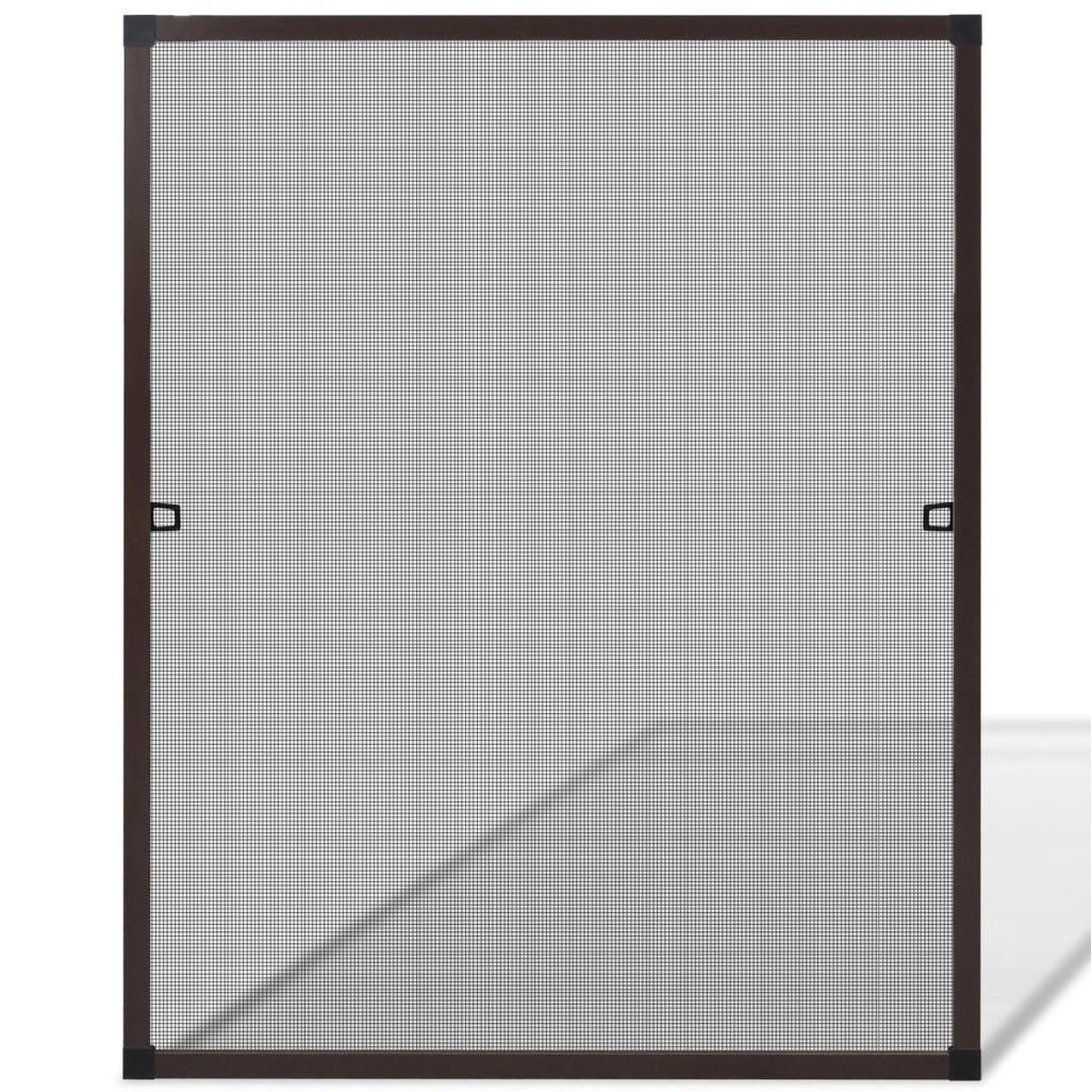 PRAKTIKER SZÚNYOGHÁLÓ FIX KERETES 130X150CM ABLAKRA, BARNA