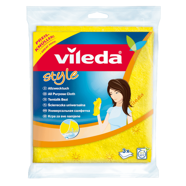 VILEDA STYLE HÁZTARTÁSI TÖRLŐKENDŐ 3DB-OS - Takarító- és