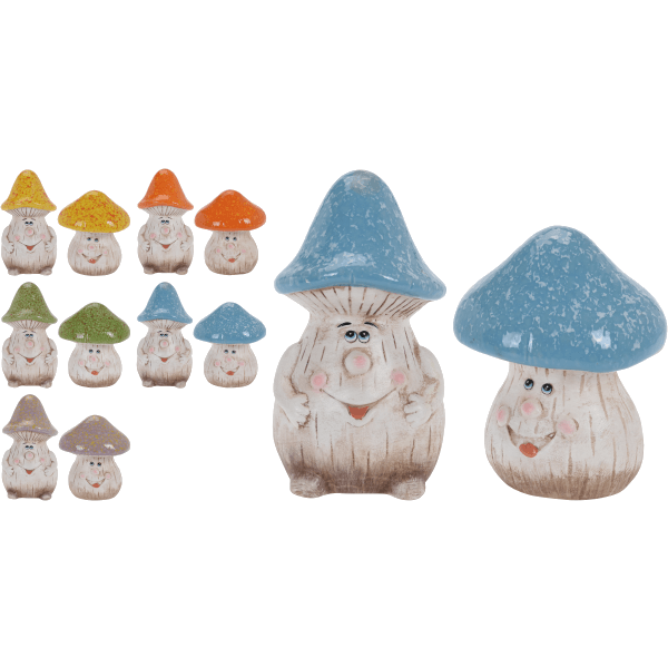 DEKOR GOMBA 8,2X7,8X15CM PORCELÁN, 10 FÉLE MODELL - Dísztárgy