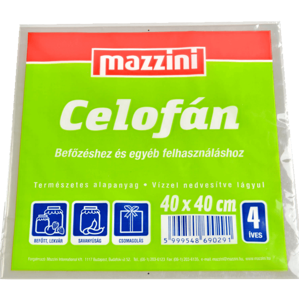 Fackelmann befőző celofán 4 íves 40-40 cm - Befőttes üveg