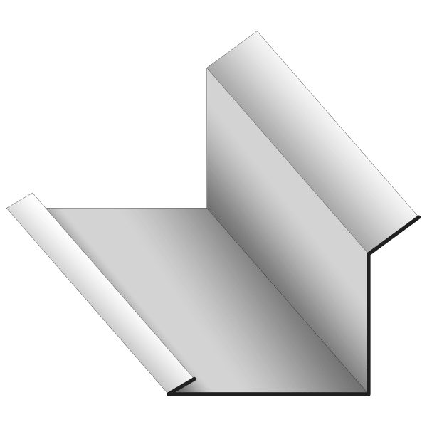 Stebo 25x2000mm falszegély horganyzott - Ereszcsatorna - Tető