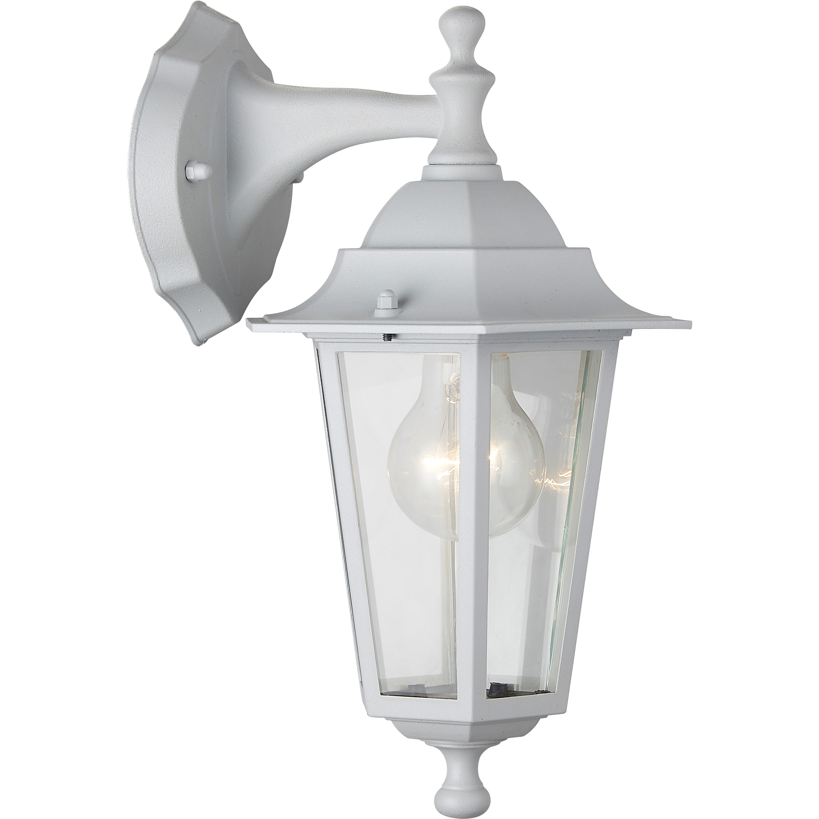 KÜLTÉRI FALIKAR E27 60W IP44 LEFELÉ ÁLLÓ FEHÉR