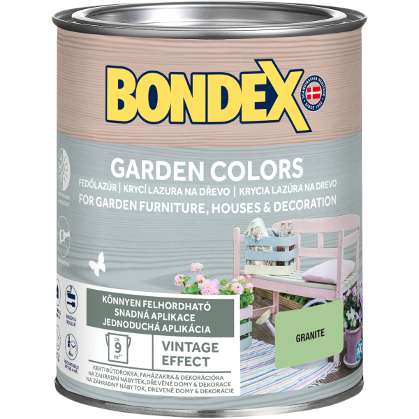 BONDEX GARDEN COLORS 0,75L GRÁNIT - Vizes bázisú festék