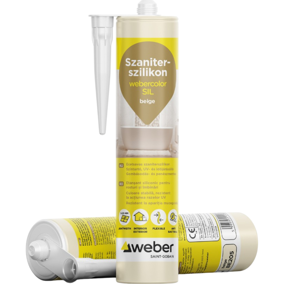 WEBERCOLOR SZILIKON FUGÁZÓ BEIGE 310 ML - Szilikon - Építőanyag,