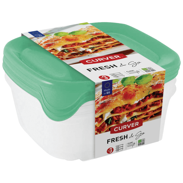 Curver fresh & go ételtartó szett 3x0,8l - Ételtartó doboz