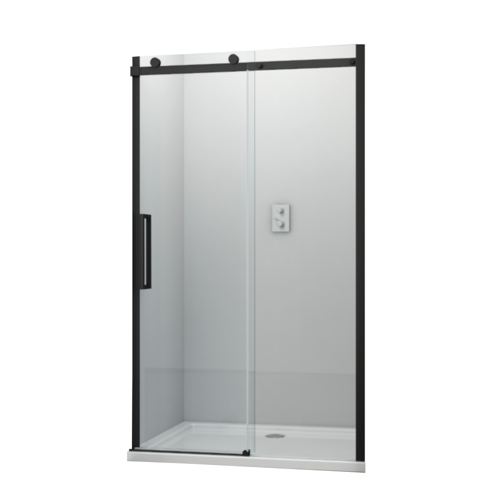 Sanotechnik comfort black zuhanyajtó 140x195x3 cm - Zuhanykabin