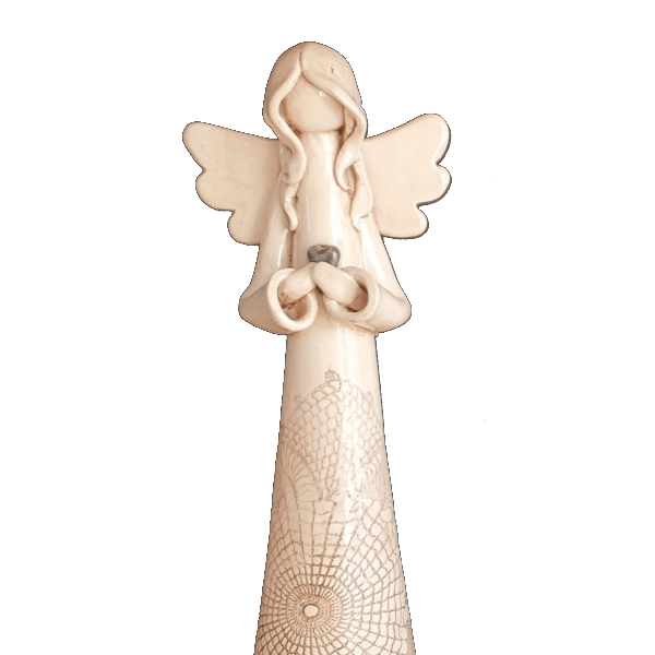 Kerámia angyal 25cm - Dísztárgy - Dekoráció - Lakberendezés,