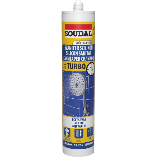 Soudal turbo szaniter szilikon 280ml fehér - Szilikon