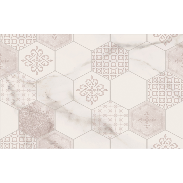 Cersanit style stone fali csempe 25x40cm, bézs patchwork