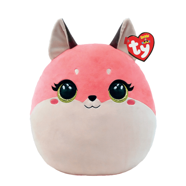 TY SQUISH-A-BOOS PÁRNA PLÜSS ROXIE RÓZSASZÍN RÓKA 30 CM