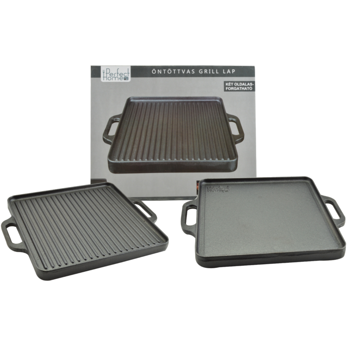GRILL LAP 42X42CM ÖNTÖTTVAS FORGATHATÓ - Grill kiegészítő