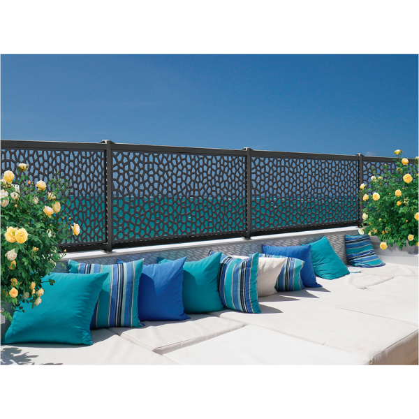 NORTENE MOSAIC DEKORATÍV PP PANEL 1X2M ANTRACIT - Kerítés, kapu,