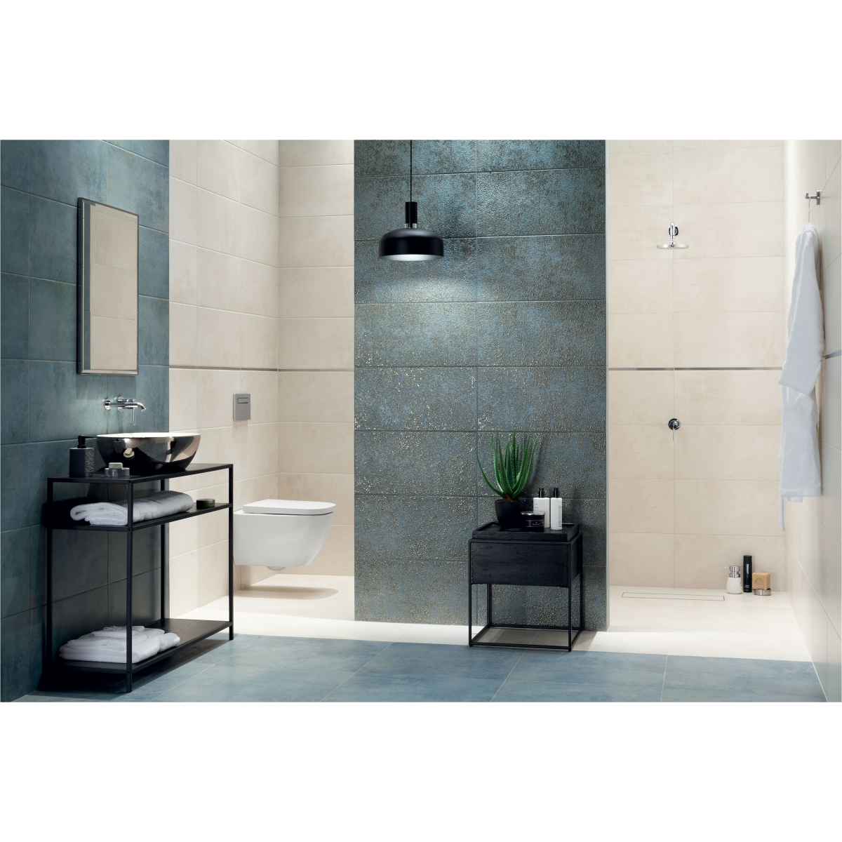 Domino margot 30,8x60,8cm kék dekorcsempe - Dekorcsempe