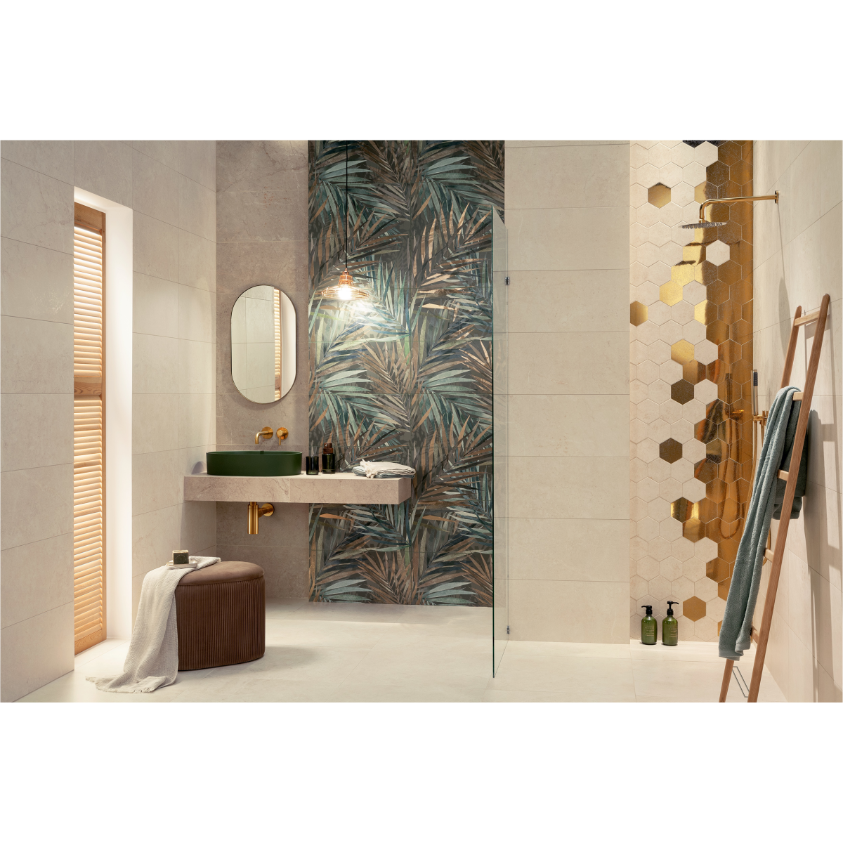 Domino bihara 119,8x59,8cm leveles zöld dekorcsempe - Dekorcsempe