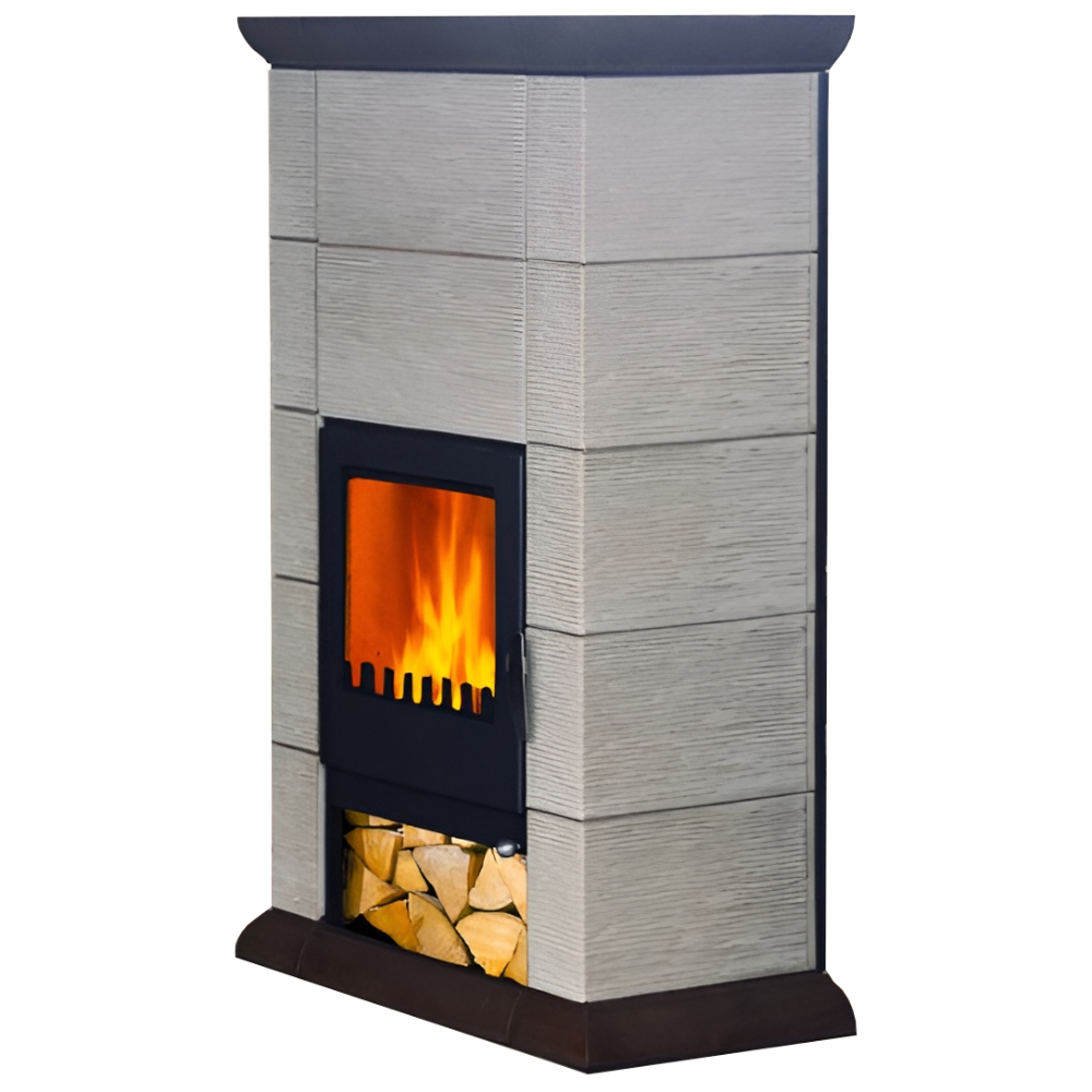 Domofire cserépkályha cortina 8kw krémbézs-dohánybarna