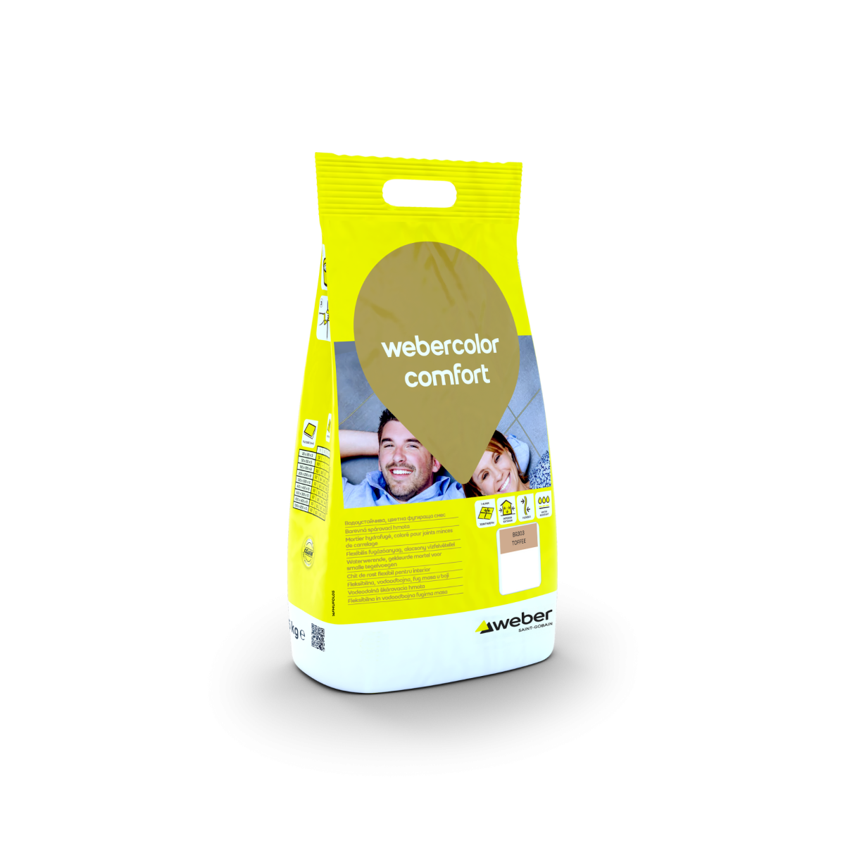 Webercolor comfort cementes fugázó 5kg toffee br303 flexibilis