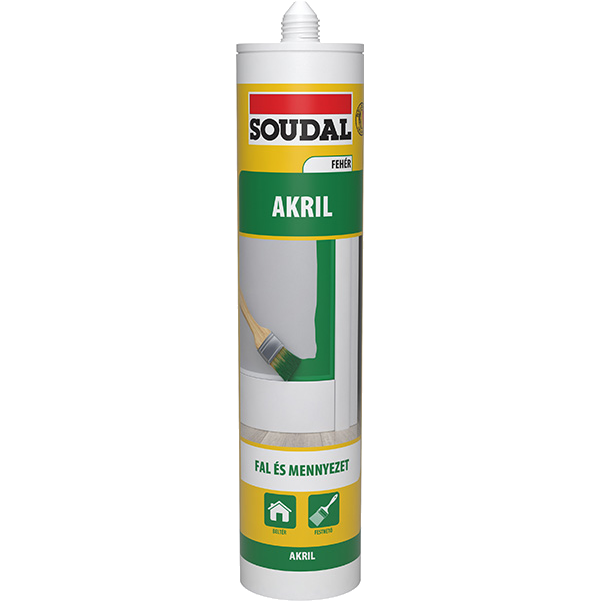 Soudal festhető akril tömítő fehér 280ml - Akriltömítő