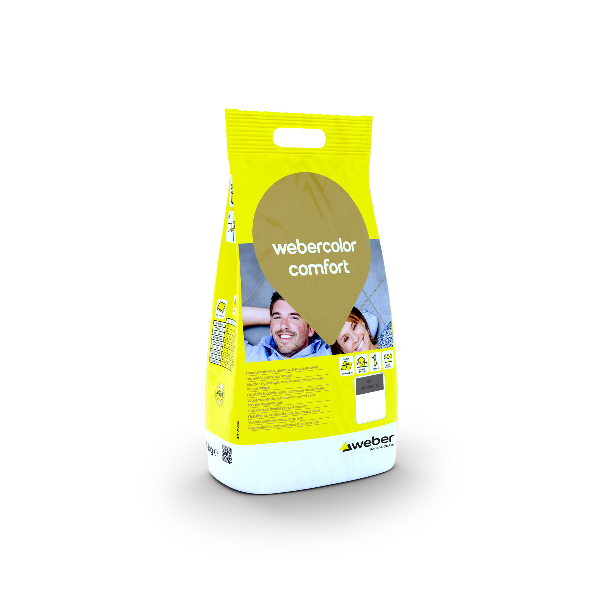 Weber Webercolor comfort cementes fugázó 5kg antracit g101
