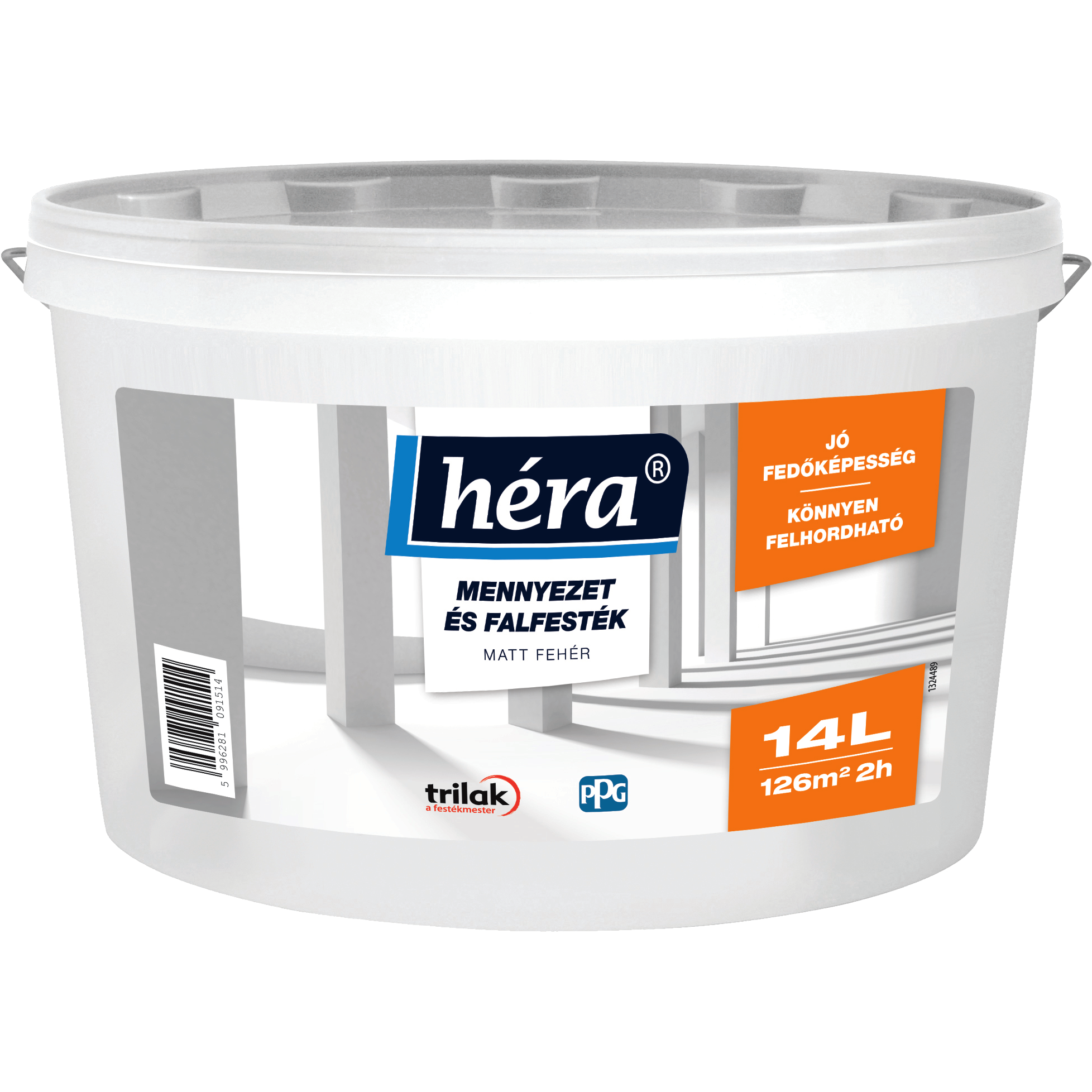 Héra fal- és mennyezet festék matt fehér 14l - Falfesték