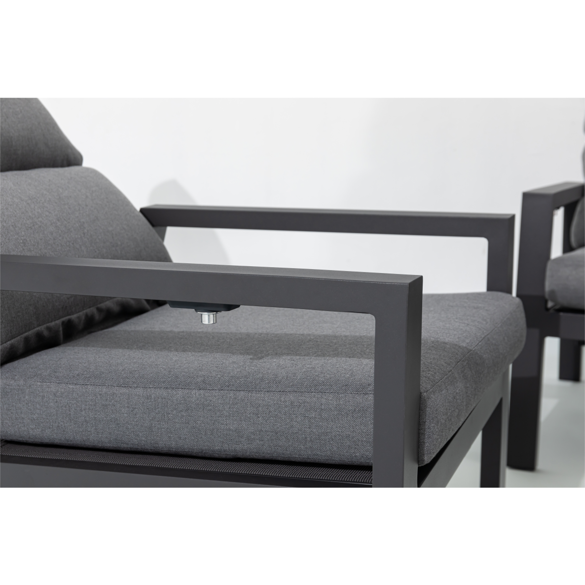 Praktiker 5 személyes alumínium párnás kerti bútor szett - Fém