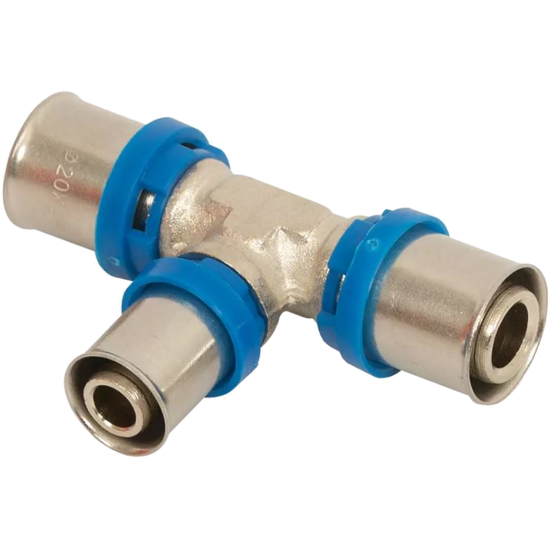 Sárgaréz szűkített t-idom 20-16-20 th press - Ötrétegű cső,