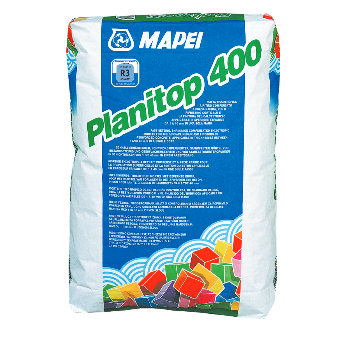 Mapei planitop 400 betonjavító habarcs 25kg, 1-40mm