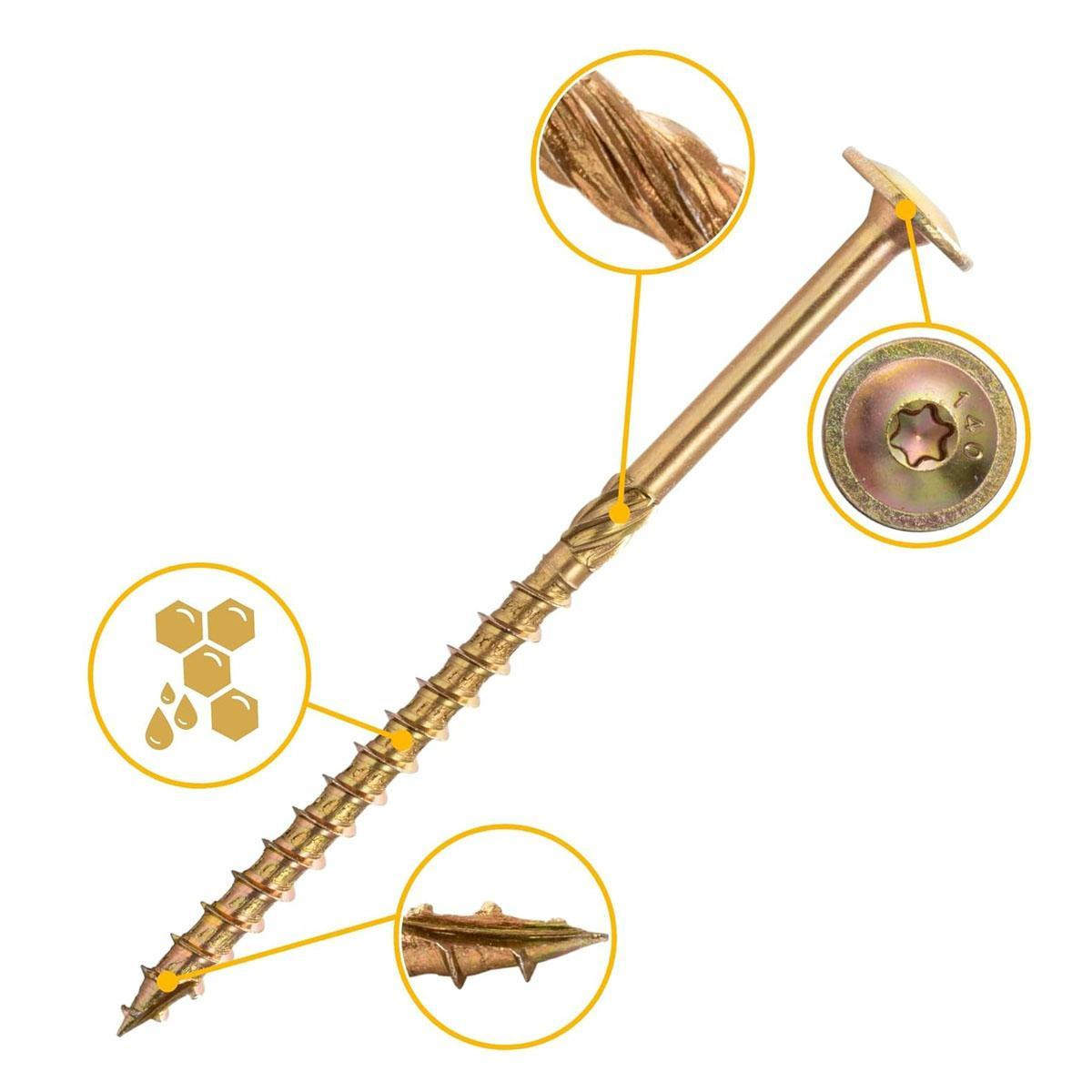 JKH szerkezetépítő csavar önmetsző 8x160mm torx 50db/csm