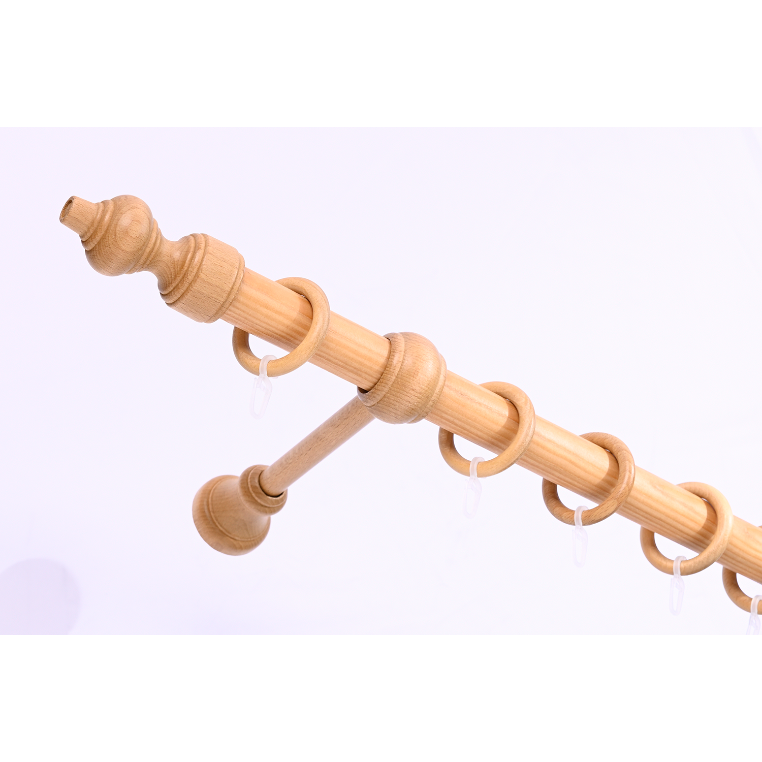 Egysoros 28mm fa karnis szett filigrano 260cm, világos tölgy