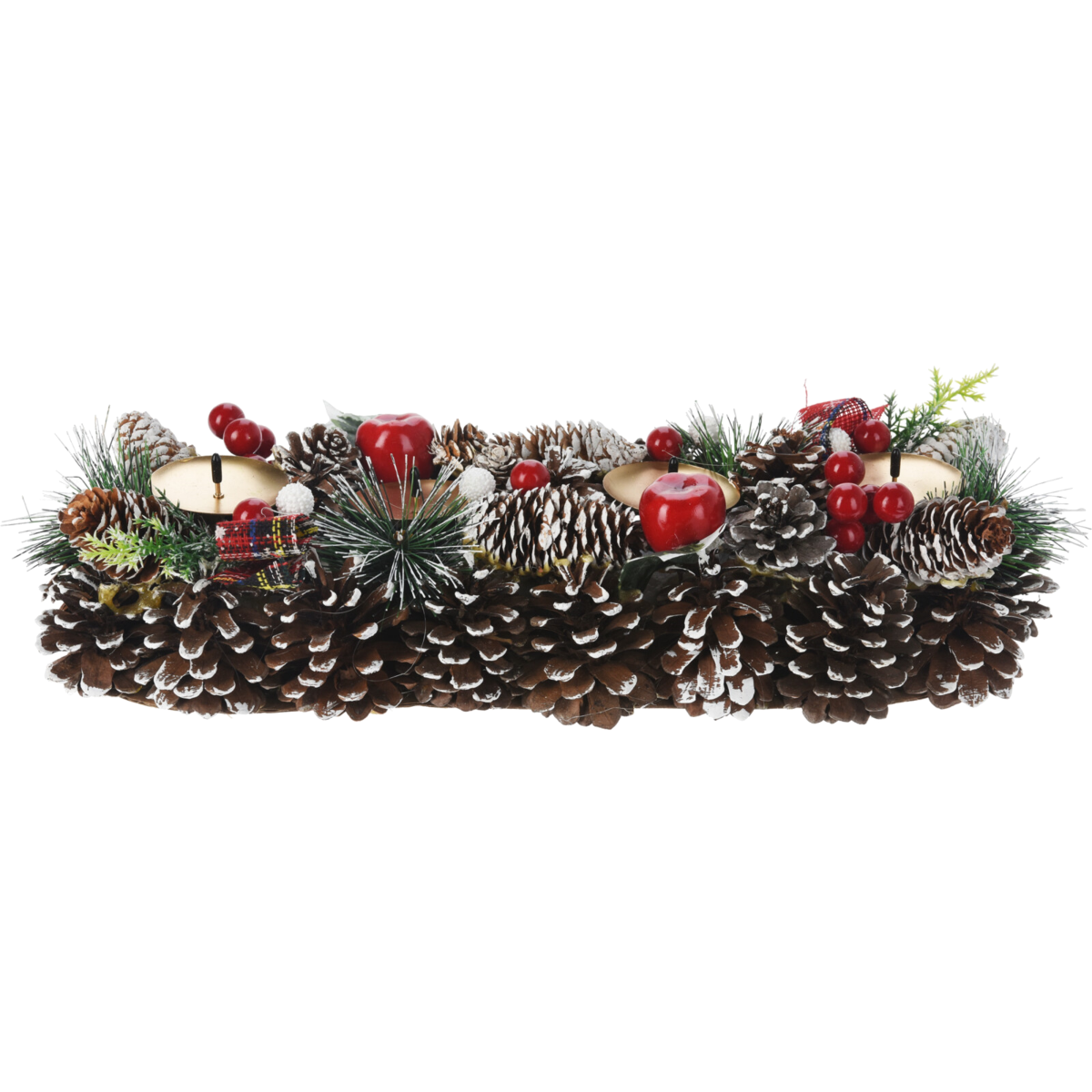 Adventi koszorú 8x40x15cm - Karácsonyi dekoráció - Karácsony