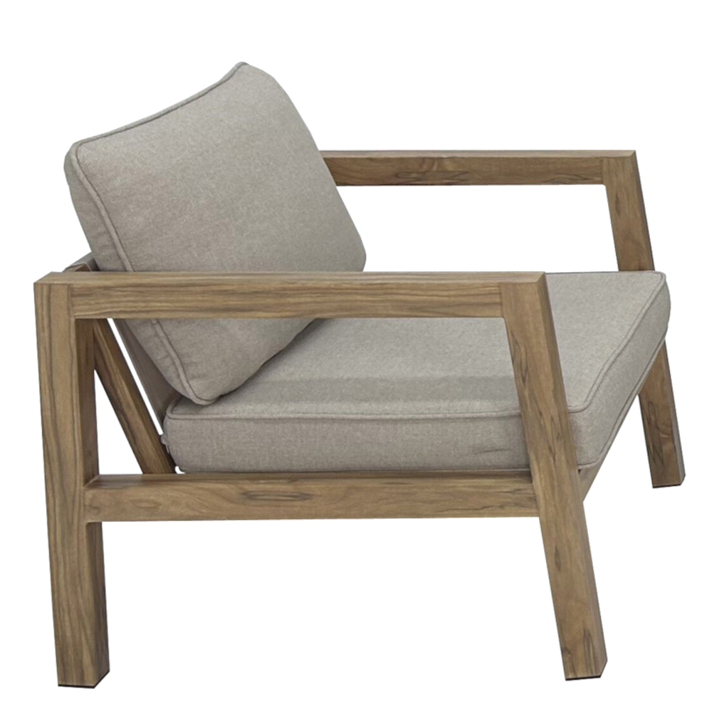 4 személyes alumínium vázú bézs párnázott kerti bútor szett