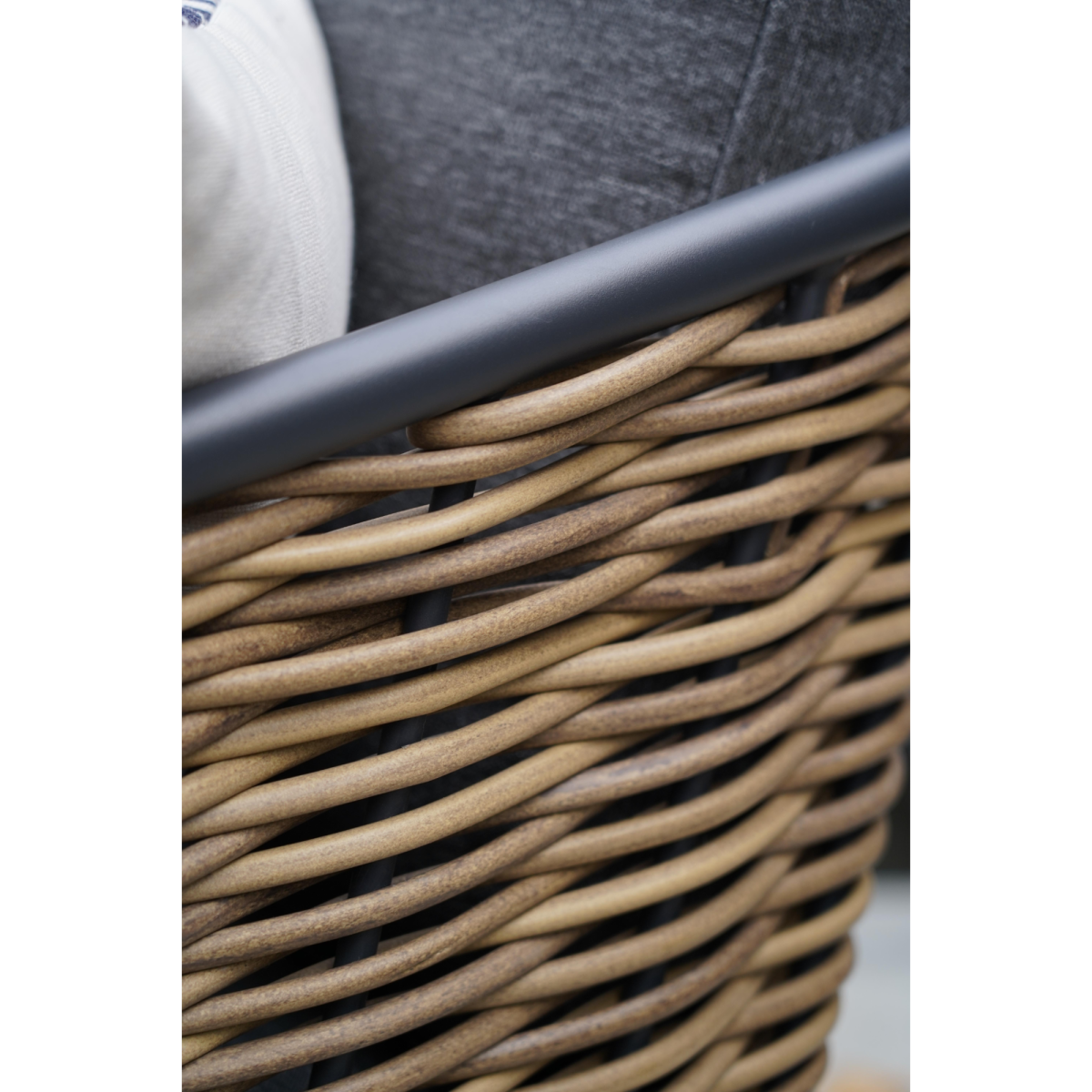 4 személyes alumínium vázú fonott kerti bútor szett - Fém kerti