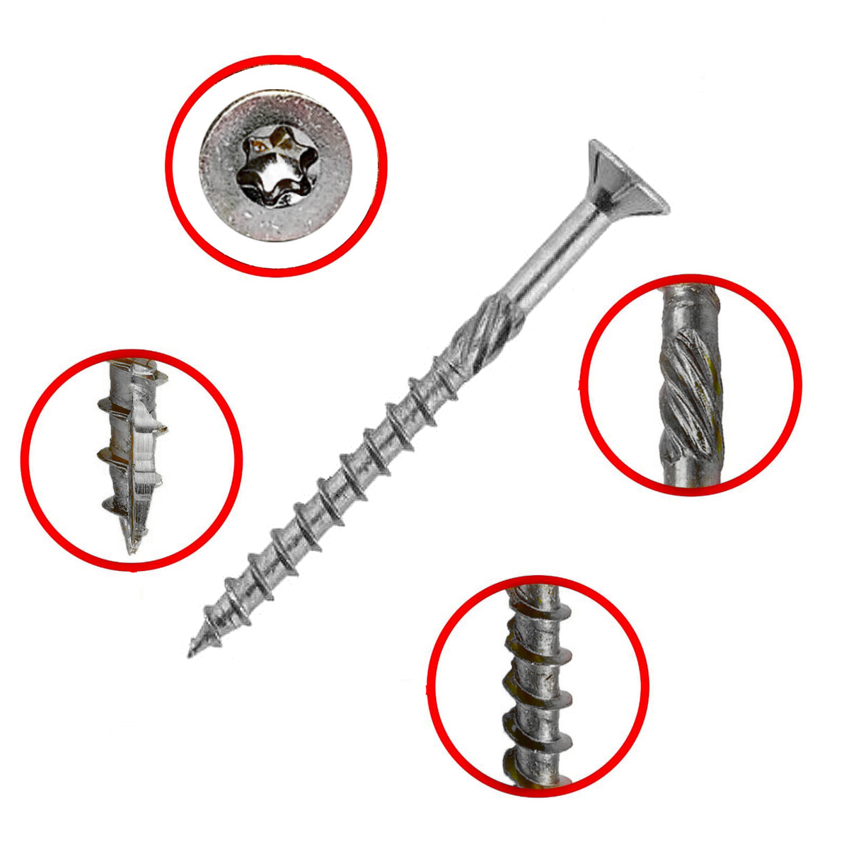 Sf torx 4x50mm horganyzott szerkezetépítő csavar - Csavar