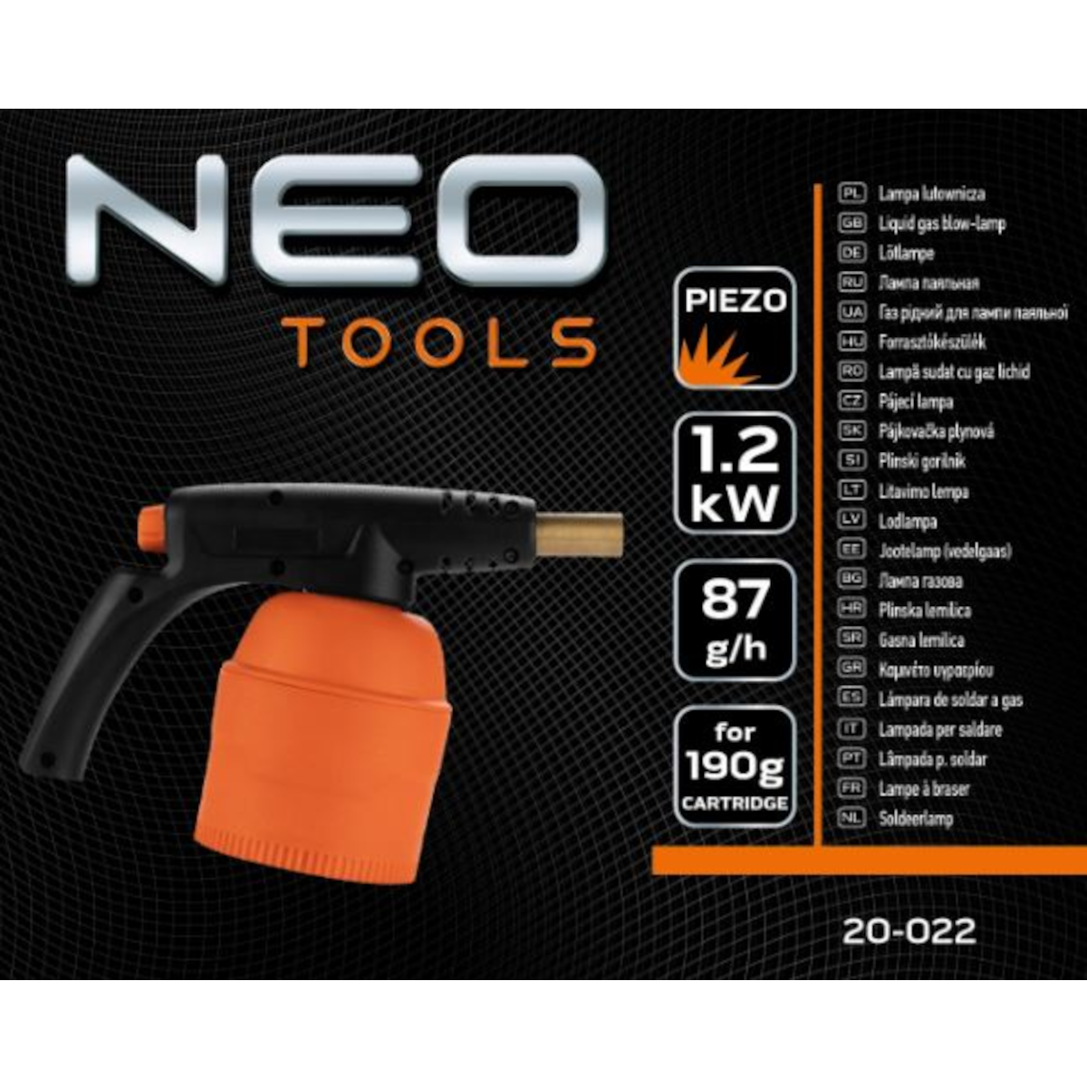 NEO gázforrasztó 190g piezo - Forrasztópáka - Elektromos